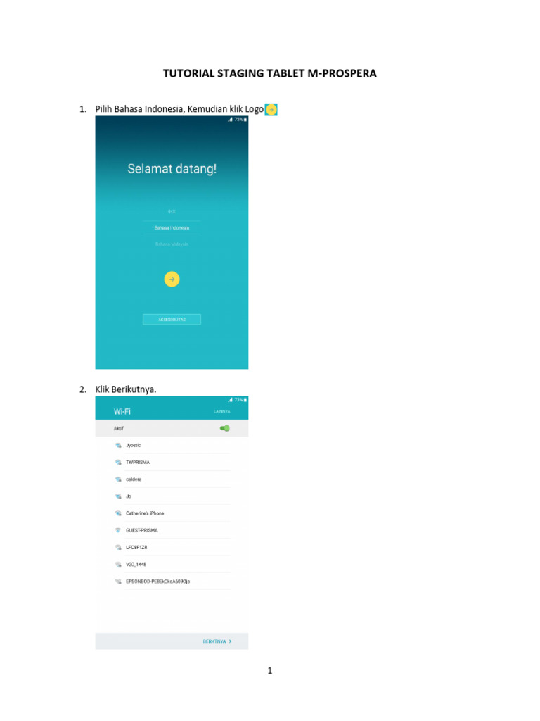 Tutorial Staging Tablet M-Prospera v.1 | PDF | Komputer