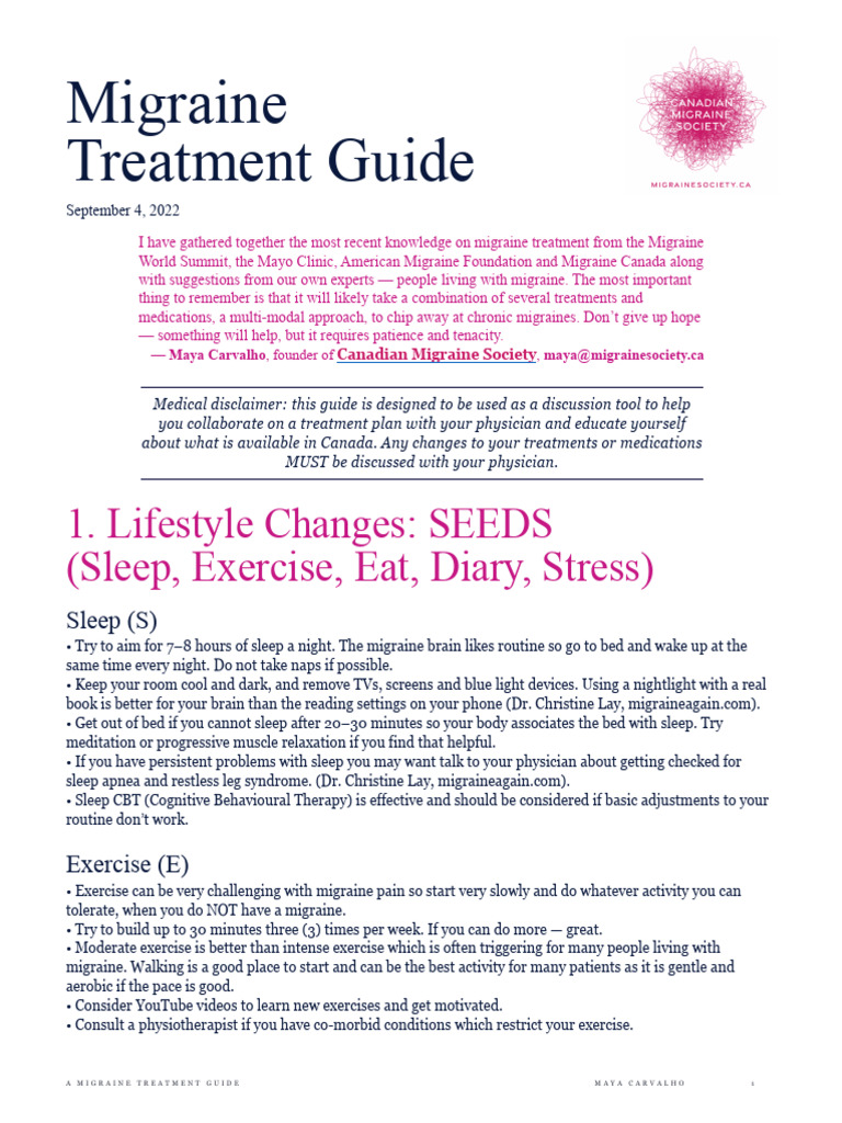 Migraine Treatment Guide 2022 | PDF | Migraine | Headache