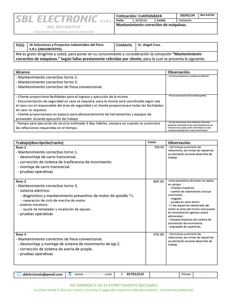 Cot 050 SBL 24 | PDF