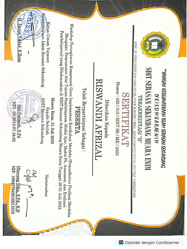 Sertifikat PKG 1 Hal 1-1 | PDF