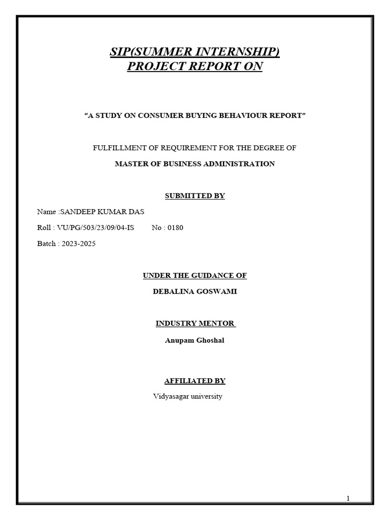 SIP Project WILDCRAFT (SANDEEP) | PDF | Business | Marketing