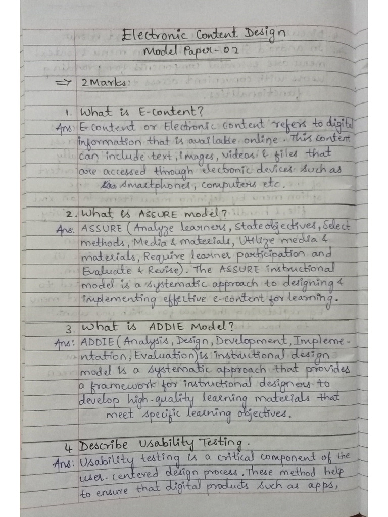 ECD Model Paper - 2 | PDF