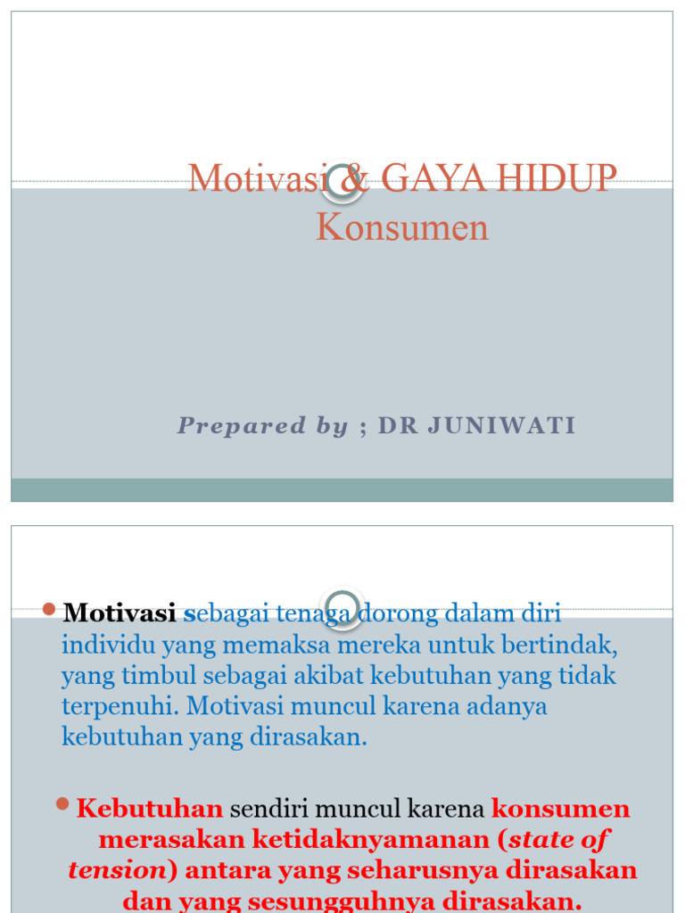CB 4 Motivasi Dan Gaya Hidup Konsumen 3 (Autosaved) | PDF