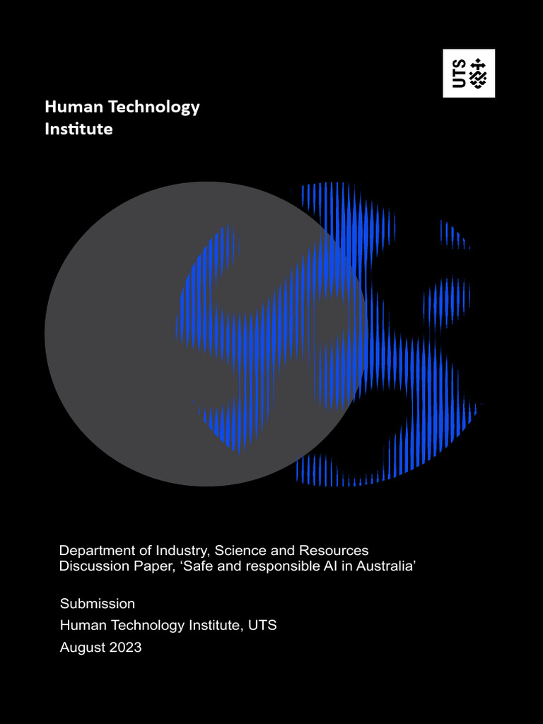 23.08.09 HTI Submission To DISR Safe and Responsible AI in Australia DP ...