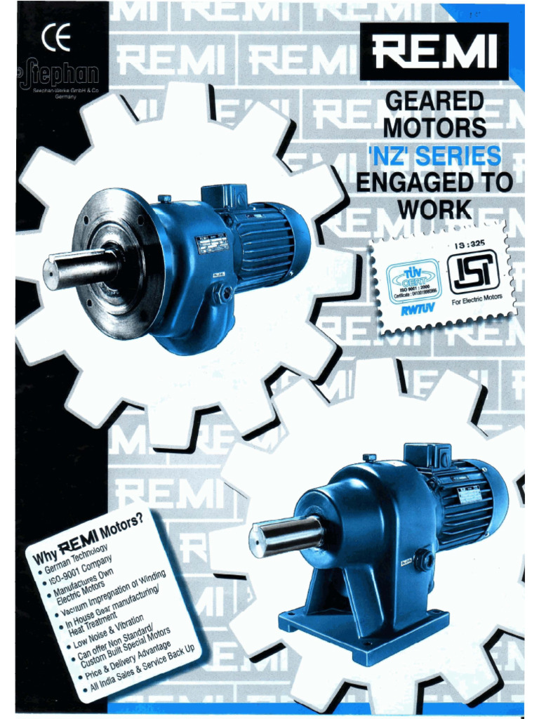 Remi Geared Motor Literature-1 | PDF