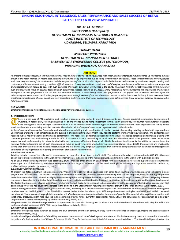 Retrieve | PDF | Emotional Intelligence | Retail