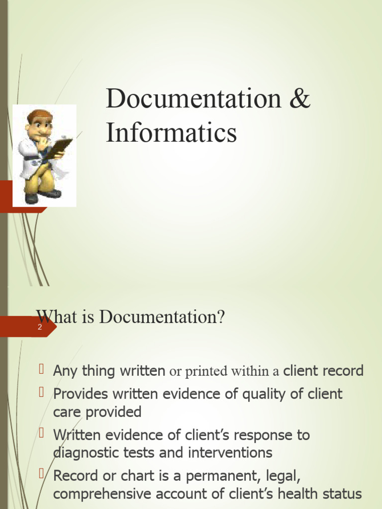 RNSG 1920.2.4B.Documentation and Informatics - Student | PDF | Nursing | Caregiver