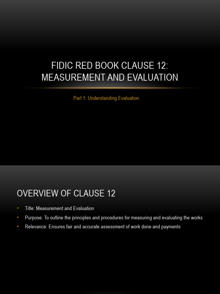 FIDIC Red Book Clause 12 Part 1 | PDF | Business | Art