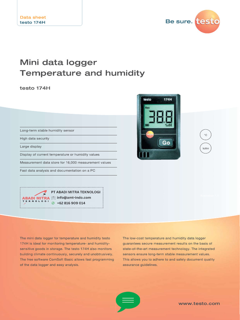 AMT Testo 174H-Data-sheet | PDF