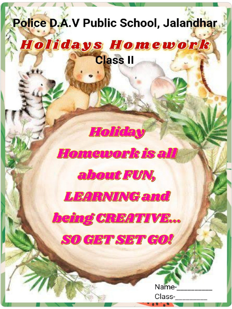 Holidays Homework Class 2nd | PDF