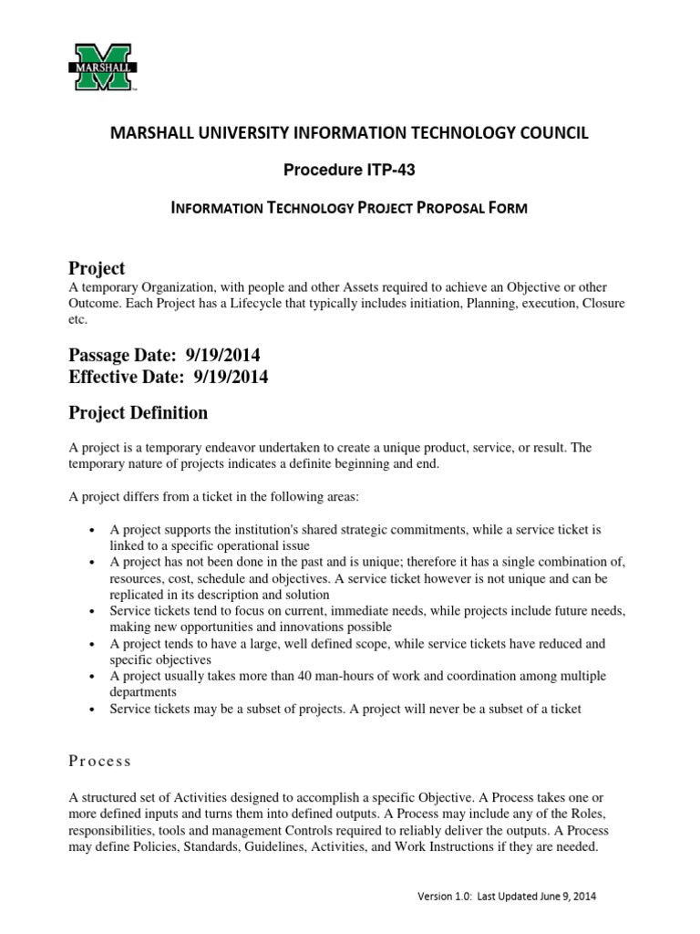 Blank Information Technology Project Proposal Template | PDF ...