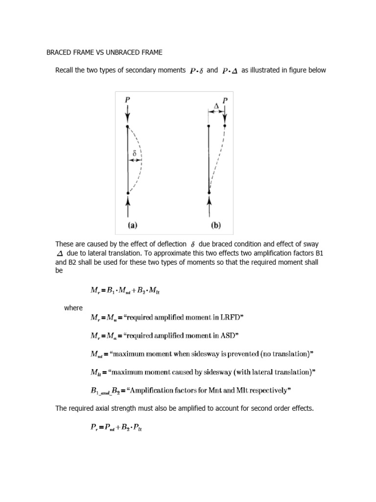 Braced VS Unbraced Frames | PDF