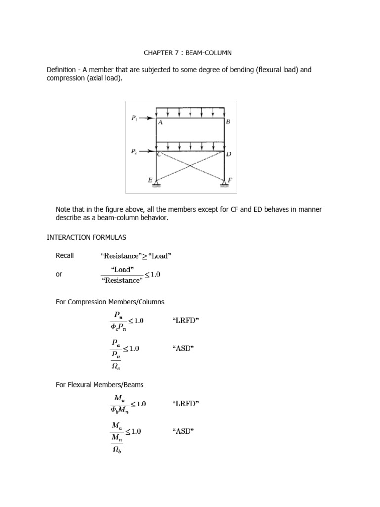 Beam Columns | Download Free PDF | Bending | Ordinary Differential Equation