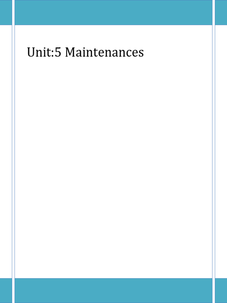 Maintenance | PDF | Systems Engineering | Safety