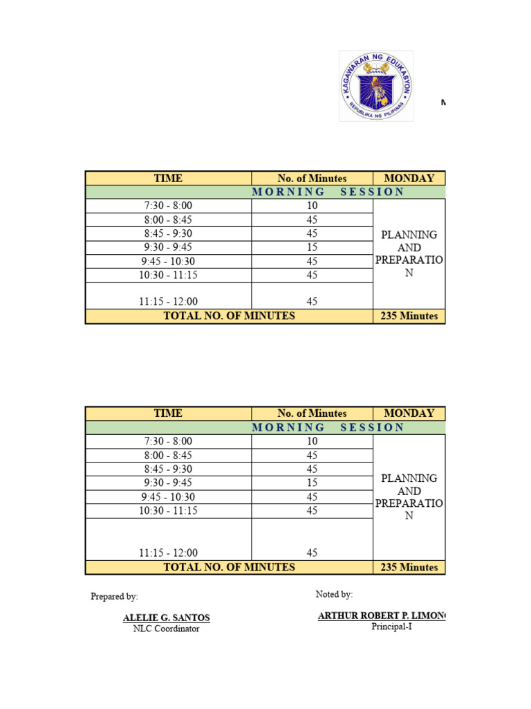 NLC Class Program | PDF