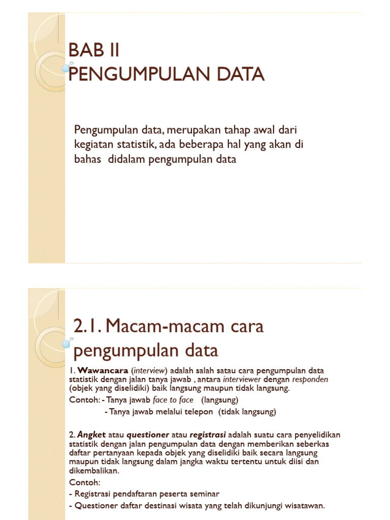 P3-Pengumpulan Data | PDF | Sains & Matematika | Komputer