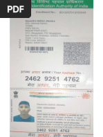 Sample Aadhaar Cards for Testing | PDF