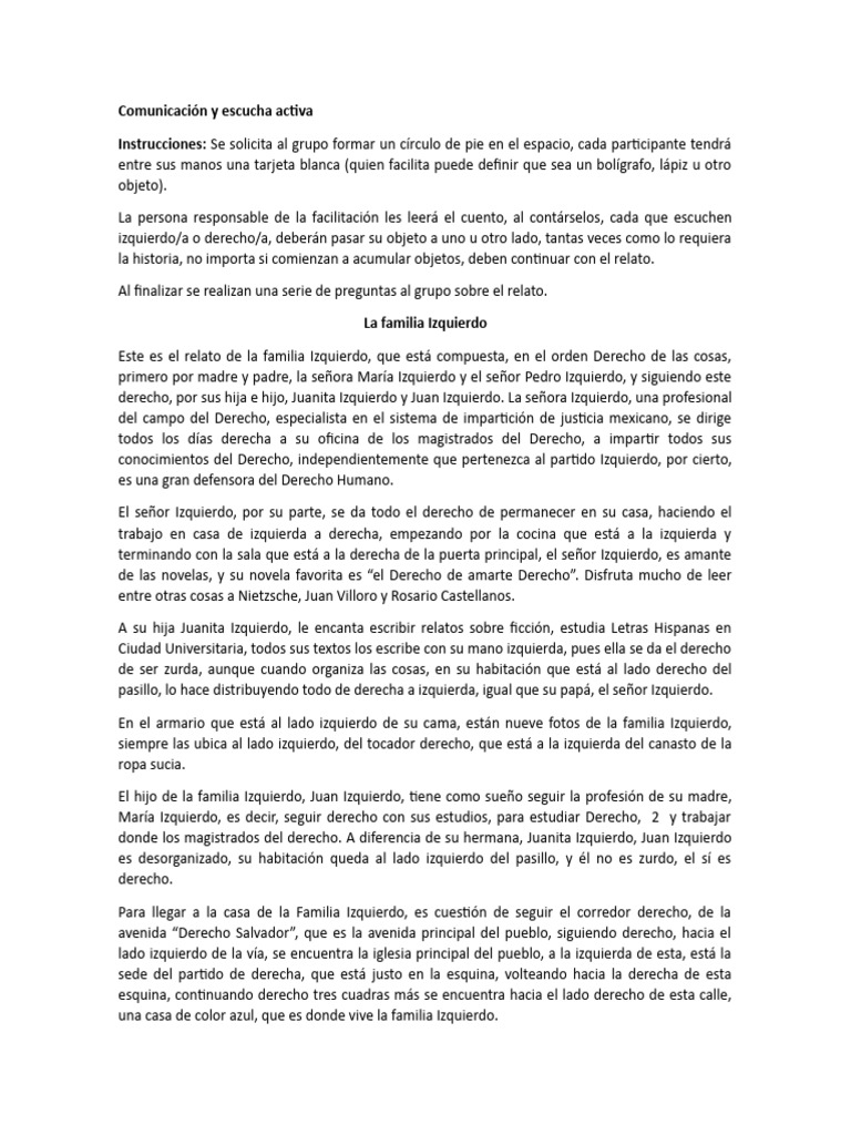 Dinámica de la Familia Izquierdo | PDF