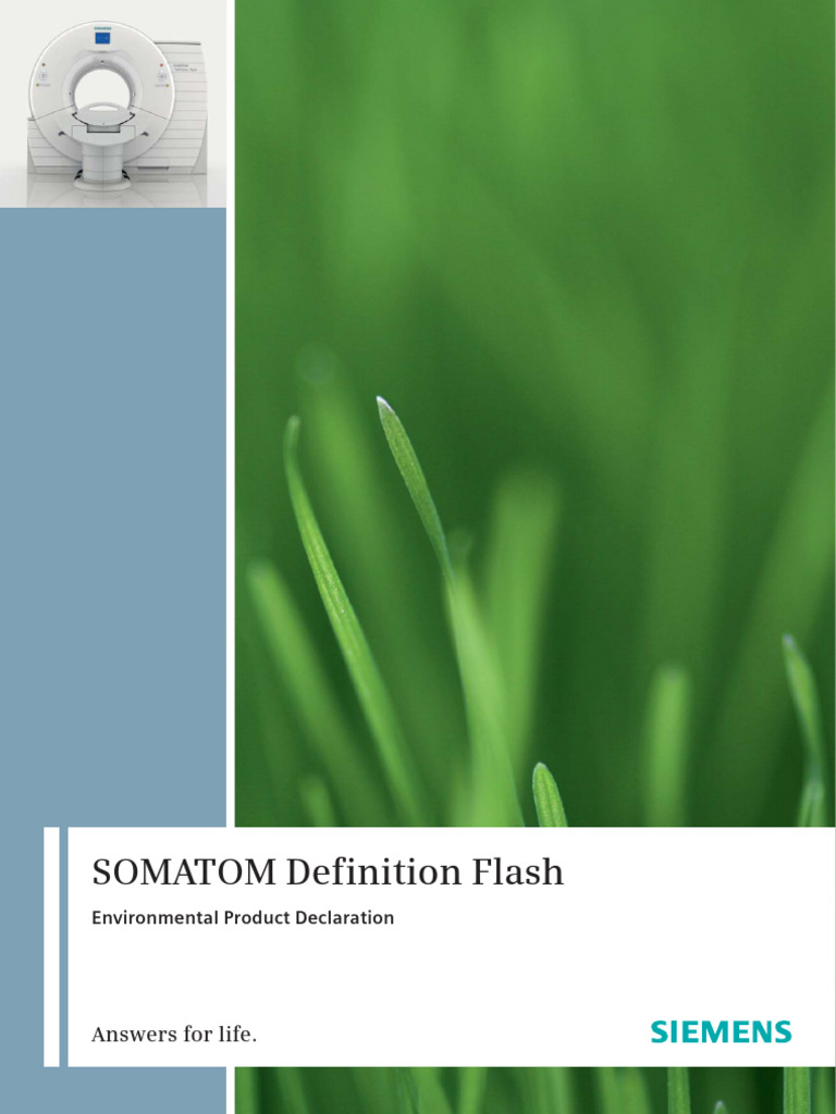 CT Scanner - Somatom Definition Flash - Environmental Product ...
