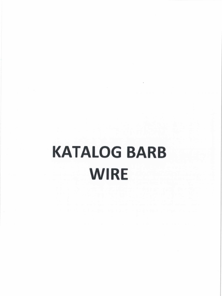 Catalog Barb Wire & Bituminuos Paint | PDF