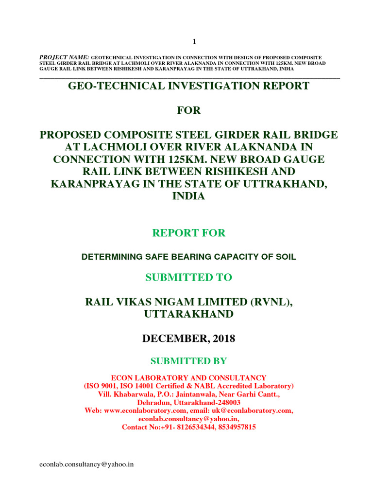 Final Plate Load Test Report RVNL Janasu & Lachmoli | PDF ...