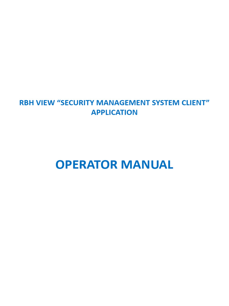 RBH View Client Training Manual | PDF | Video | Button (Computing)