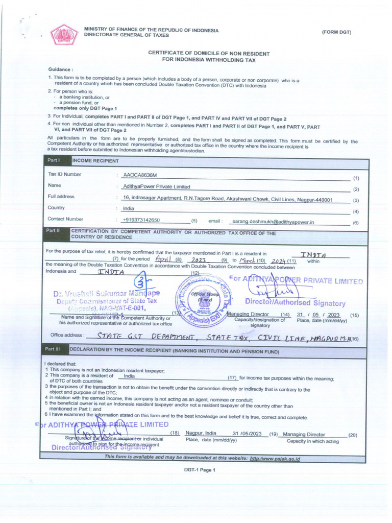 Declaration Certificate | PDF