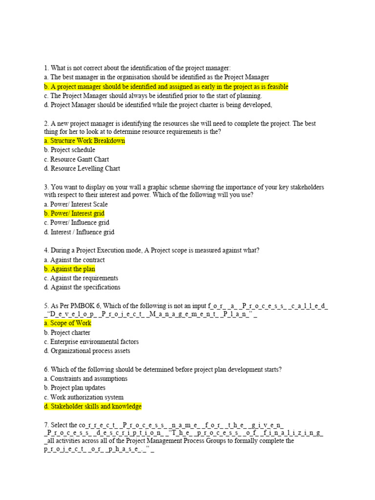 1123 - Final Exam | PDF | Project Management | Business