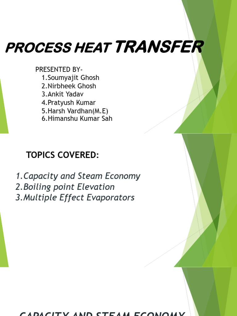 Process Heat Transfer Project | PDF