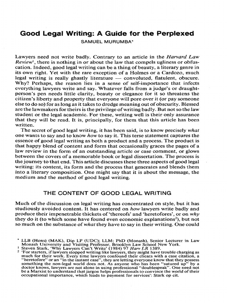 Mastering Good Legal Writing Skills | PDF | Justice | Crime & Violence