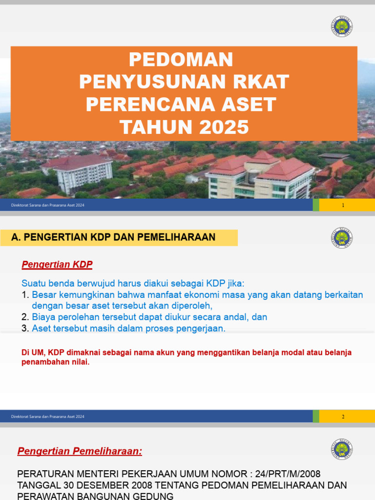 Pedoman Penyusunan RKAT Perencana Aset - 2025 - REV | PDF