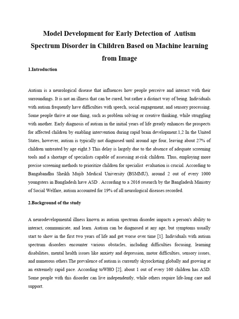 Proposal | PDF | Autism Spectrum | Machine Learning