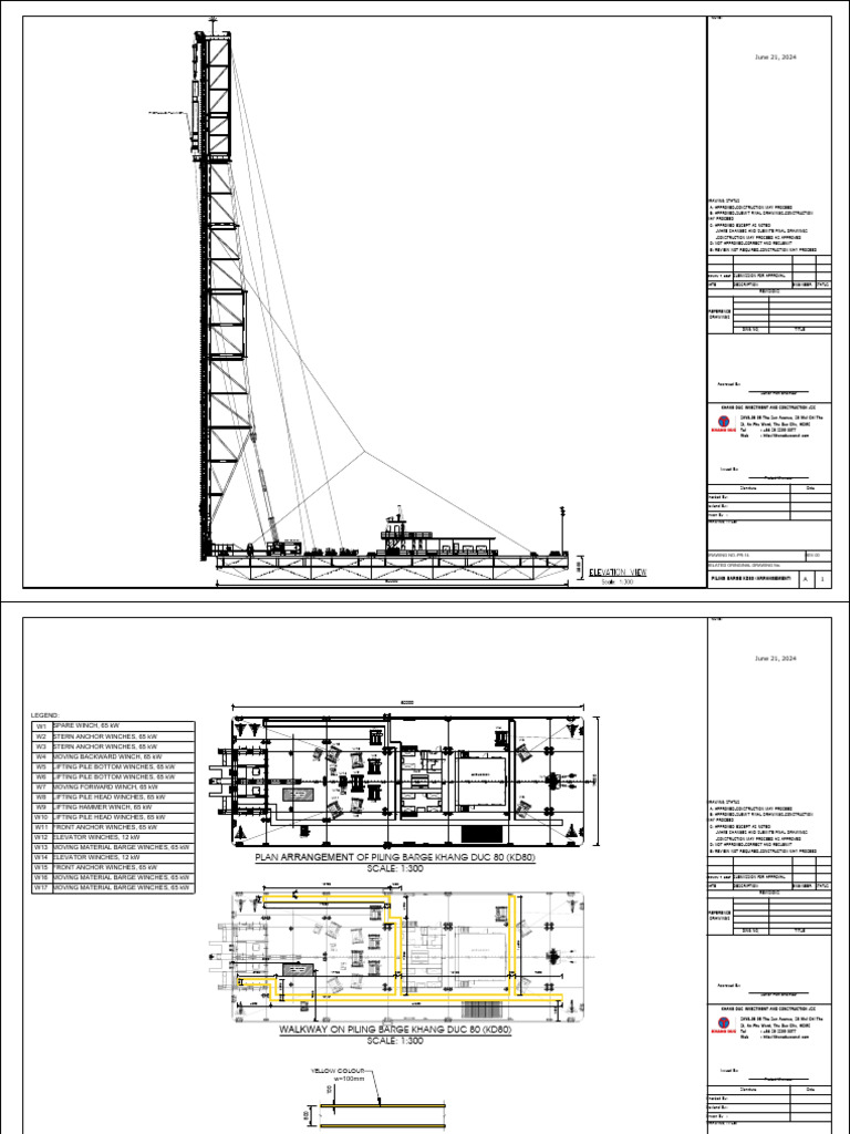 Piling Barge KD80 Arrangement | PDF
