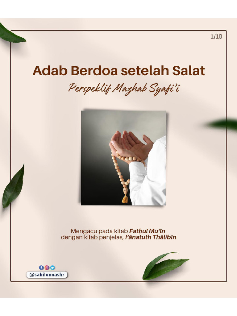 Adab Berdoa Setelah Sholat | PDF