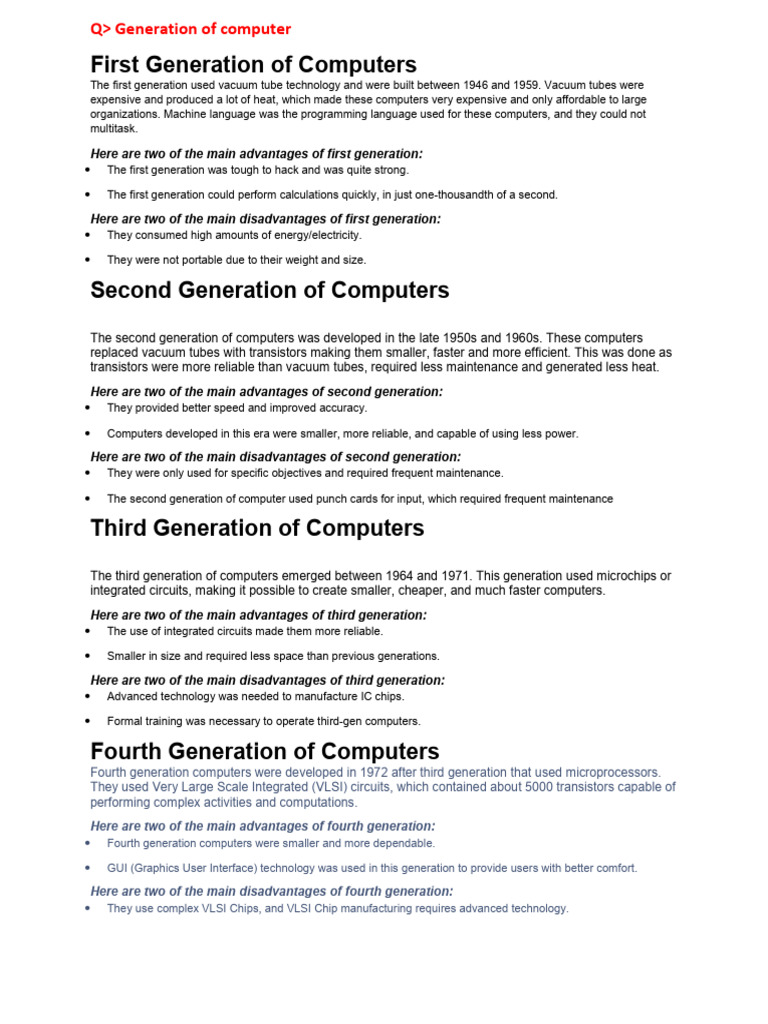First Generation of Computers | PDF | Recruitment | Security