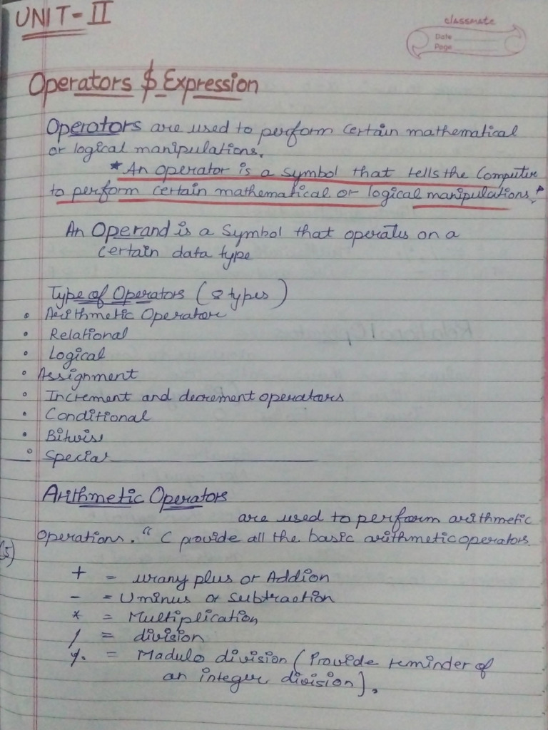 C Notes For Exam | PDF