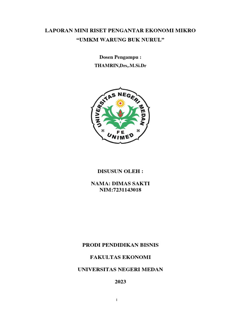 Mini Riset P. Ekonomi Mikro | PDF