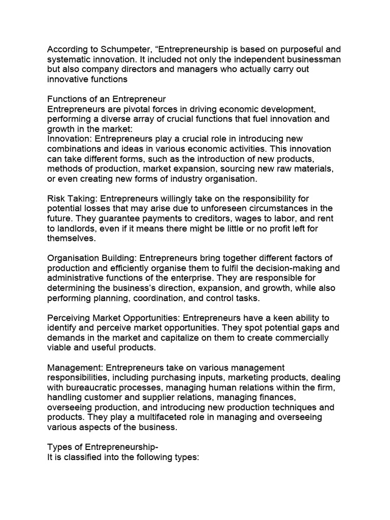 Ep Unit 1 | PDF | Entrepreneurship | Economic Growth