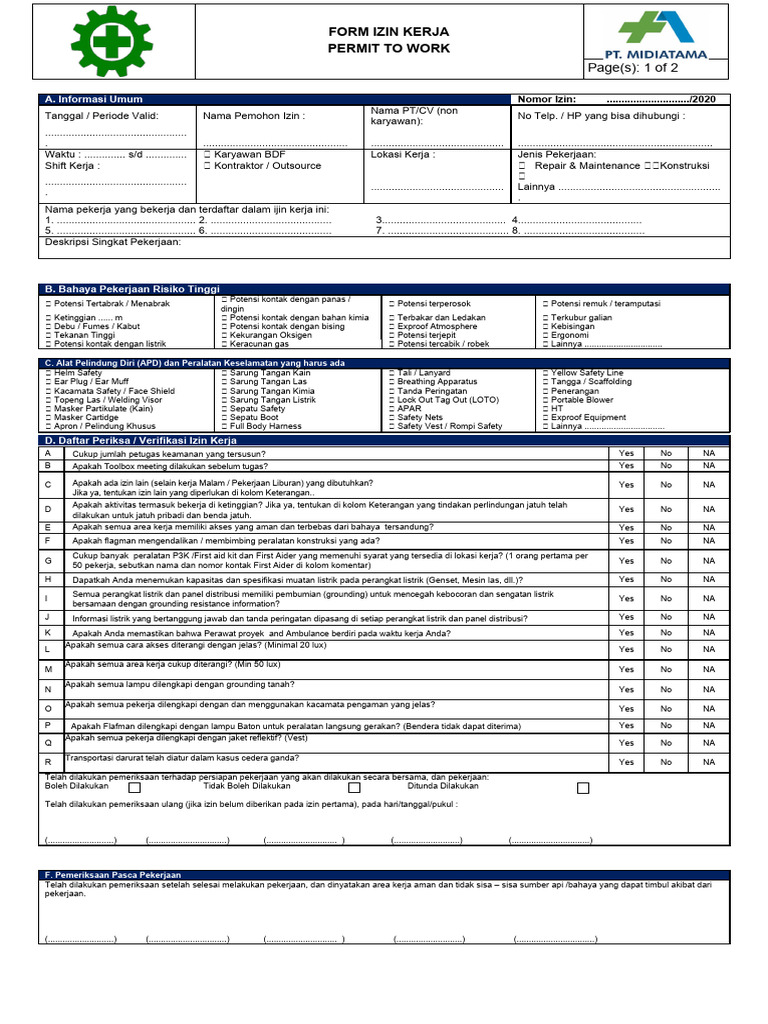 Contoh Permit | PDF