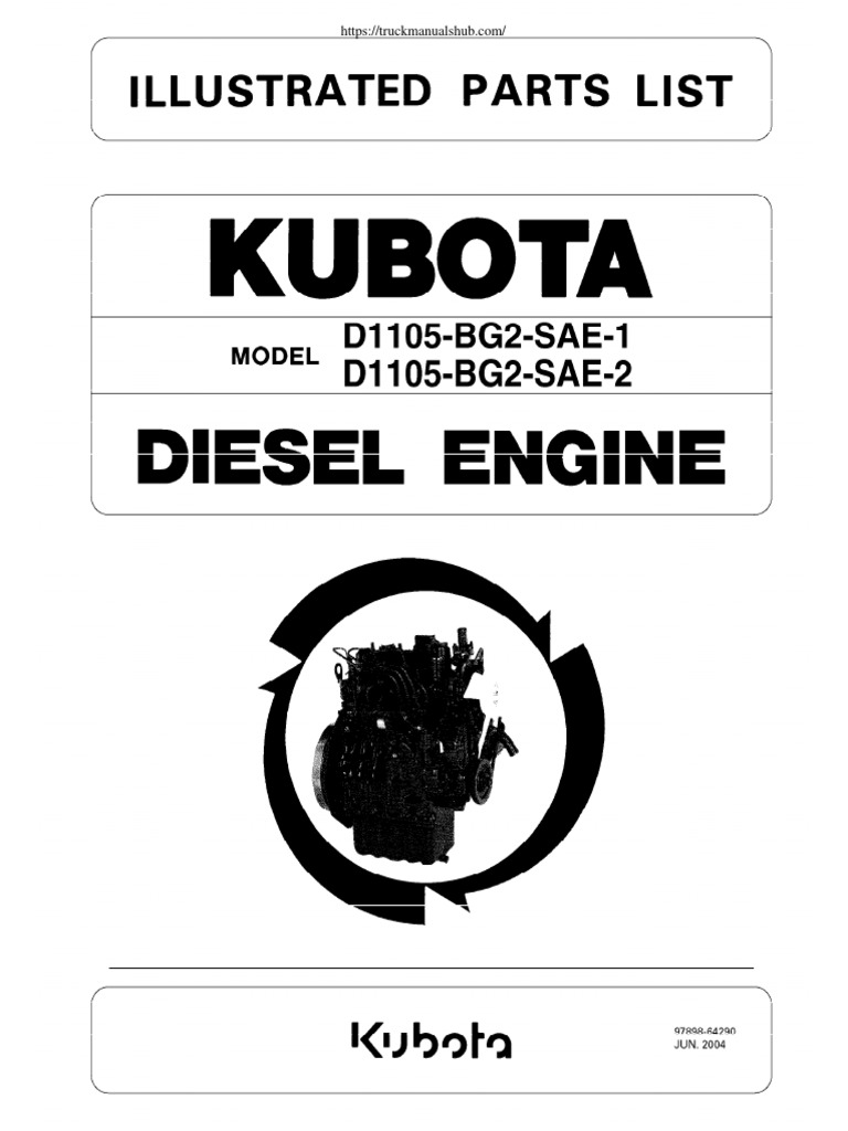 Kubota Dl-105-BG2-SAE-1 - 2 Diesel Engine Workshop Manual | PDF | Technology & Engineering