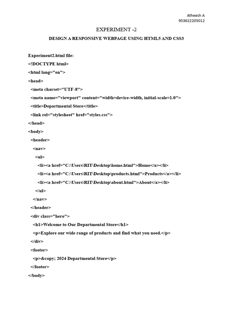 EXPERIMENT11 | PDF | Web Development