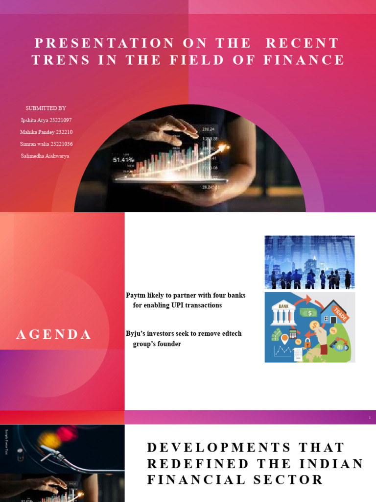 Presentation On The Recent Trens in The Field of Finance | PDF | Reserve Bank Of India | Private ...