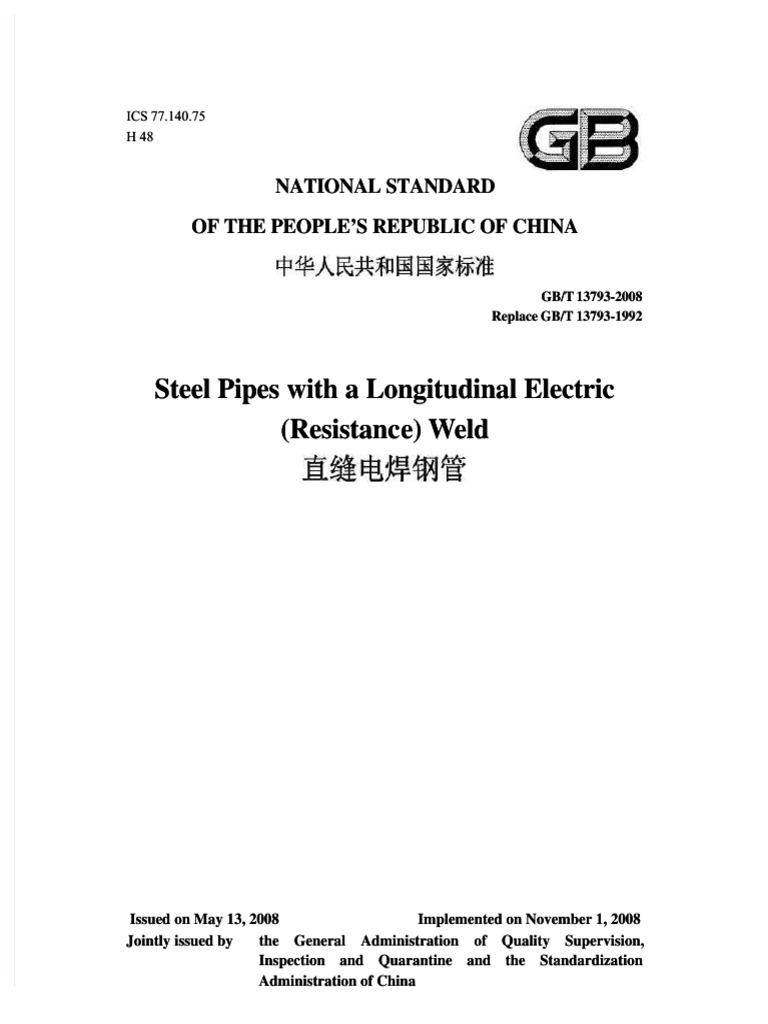 PDF GBT 13793 2008 en v1 English Compress | PDF | Pipe (Fluid ...