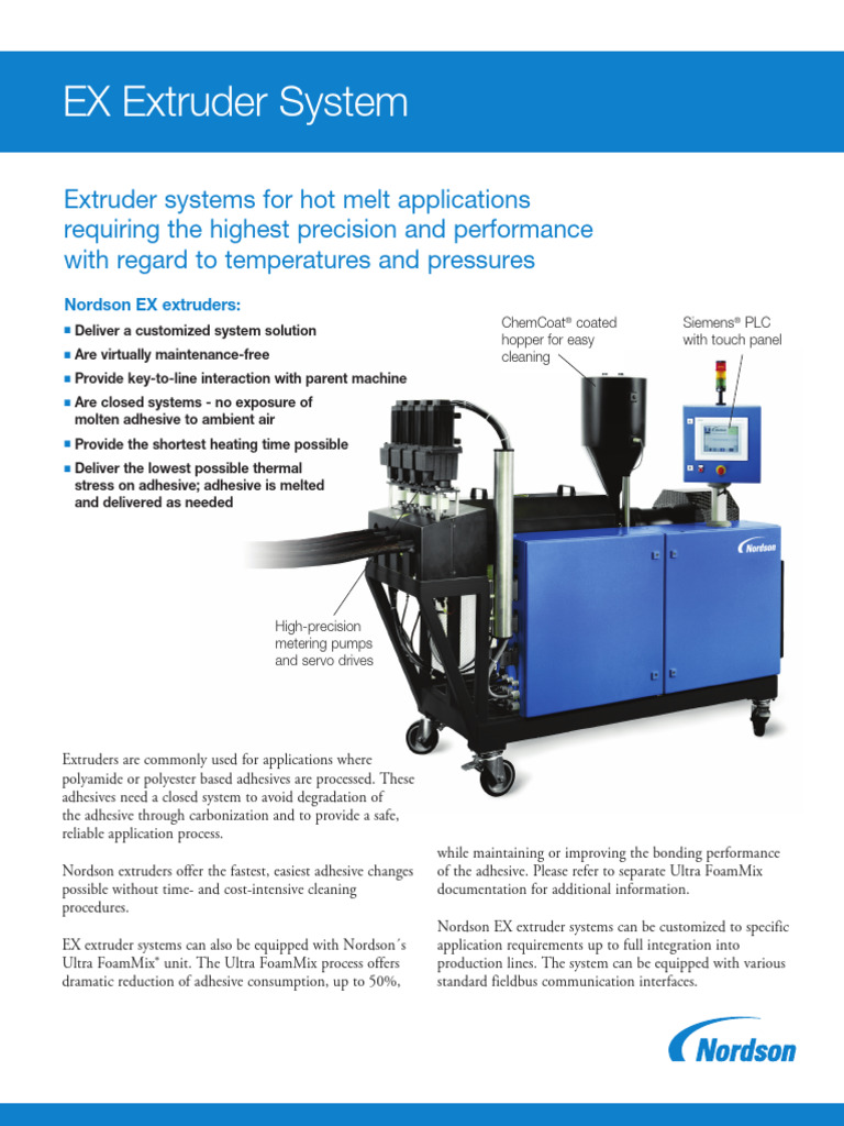 EX-Extruder-Systems Nordson | PDF | Extrusion | Adhesive