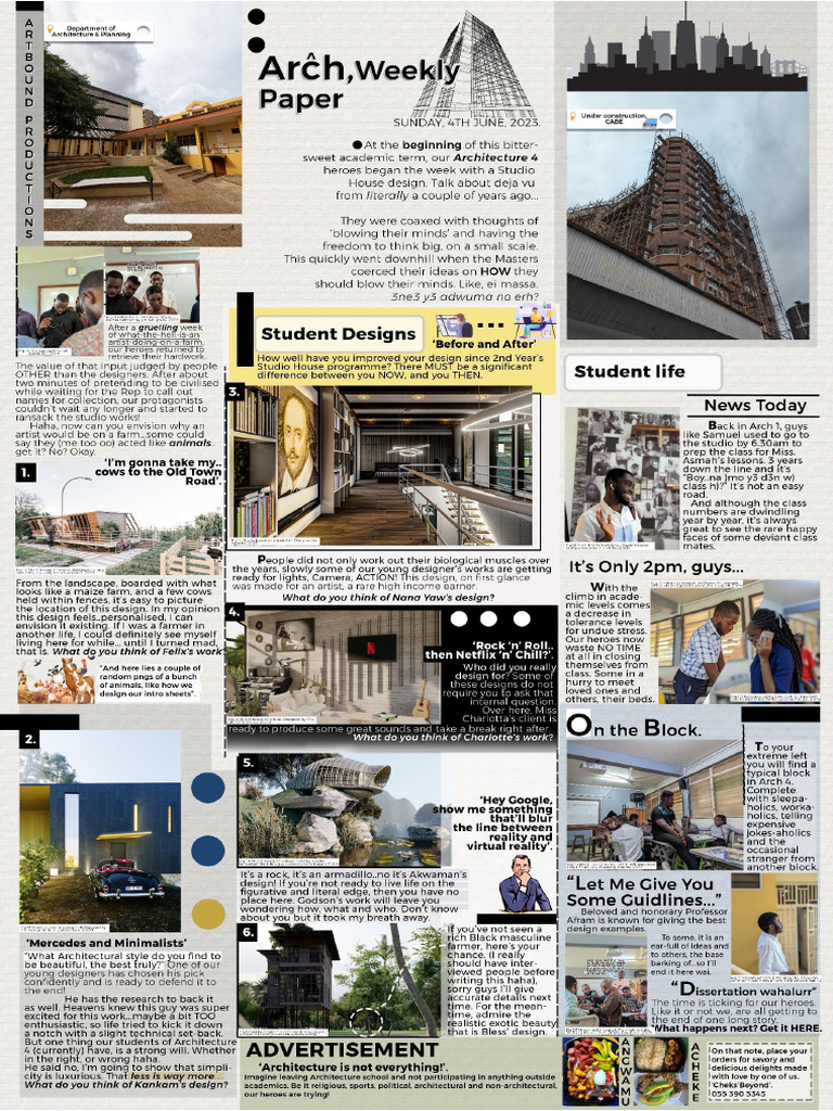 Arch - Architecture & Art Student Newspaper | PDF