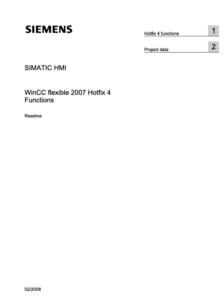 Functions Wincc Flexible 2007 Hf4 | PDF | Library (Computing) | Operating System