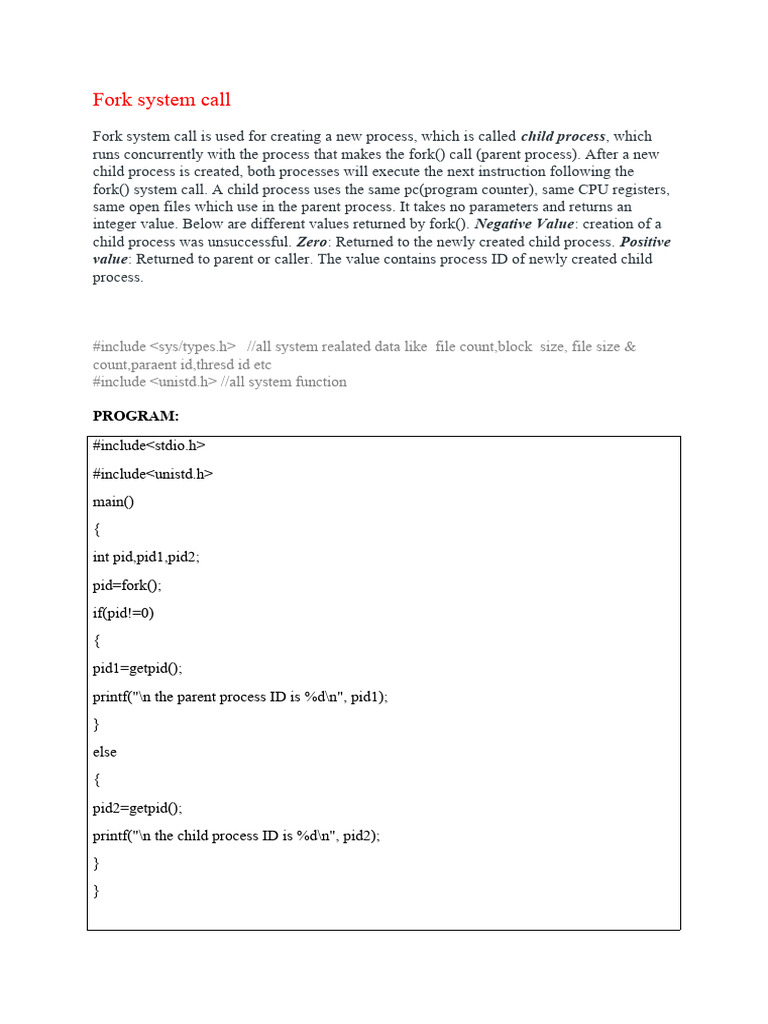 BTCOL410 Operating Systems Laboratory | PDF | Process (Computing) | Computer Program