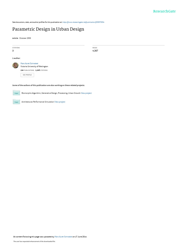 Parametric Design in Urban Design | PDF | Design | Building Information Modeling