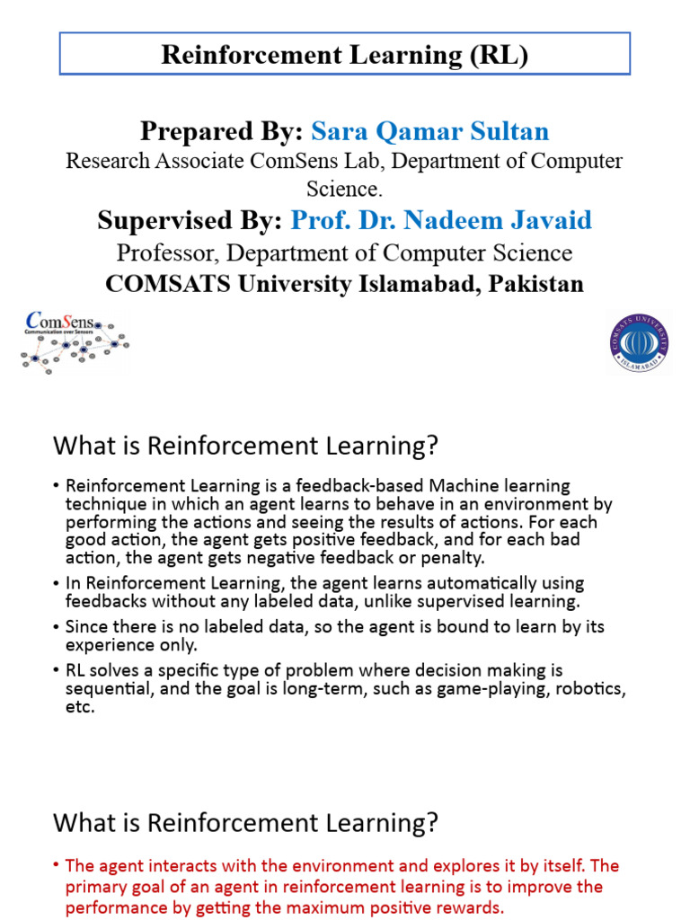 Sara Reinforcement Learning | PDF | Markov Chain | Reinforcement