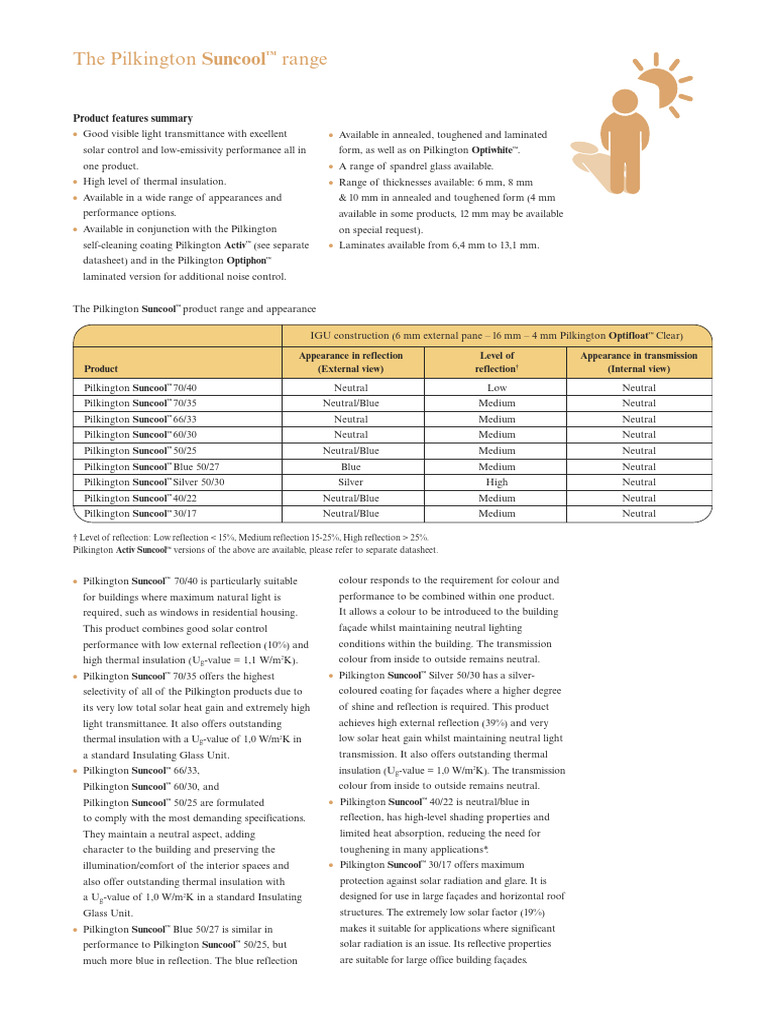 Data Suncool SolarControl GB 0725 New | PDF | Building Insulation | Glasses